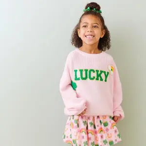 SWEET WINK Lucky Patch St. Patrick's Day Knit Sweater