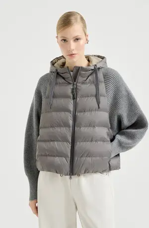 Brunello Cucinelli Nylon Hooded Down Jacket