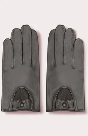 SEYMOURE Leather Driving Gloves - French Gray