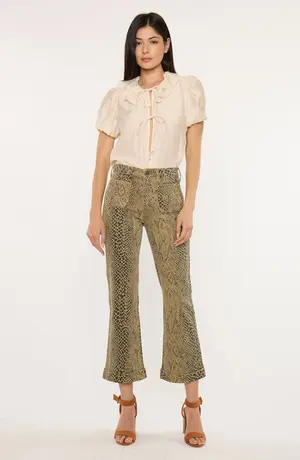 KANCAN Natalie High Rise Crop Flare Jeans