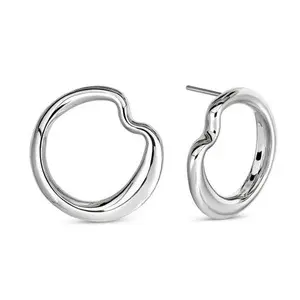 NABS AND BABS Sculptural Stud Earrings - Silver