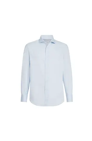Brunello Cucinelli Spread Collar Shirt - Azure