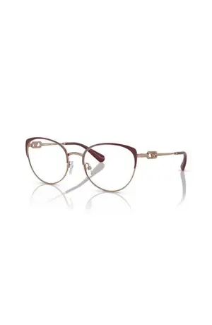 Emporio Armani 53mm Cat Eye Optical Glasses - Copper