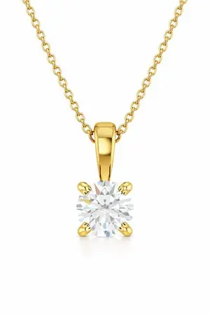 BALACIA Balacia Lab Diamond Solitaire Necklace 14k Yellow Gold