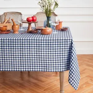 Solino Home Linen Tableclothgingham Check Navy