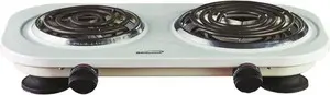 BRENTWOOD Electric Double Burner - White