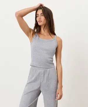 PACT Dream Rib Cami - Heather Grey