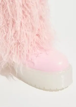 SPARKL Iconique Fur Boots - Pink