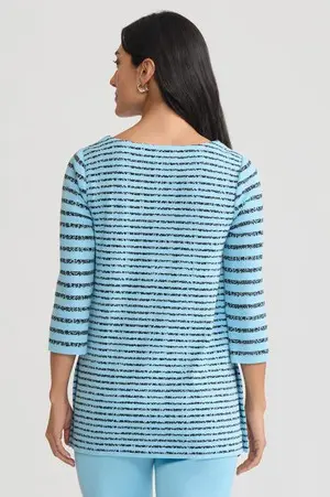 Ming Wang Horizontal Stripe Knit Tunic