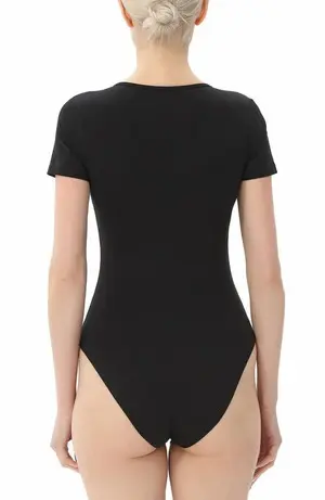 KIMI + KAI Sweetheart Neck Bodysuit - Black