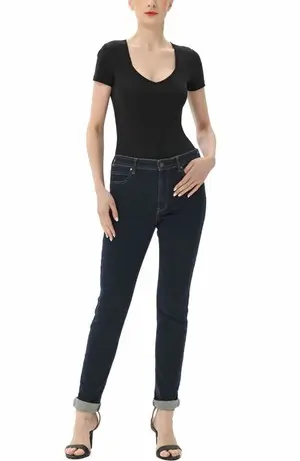 KIMI + KAI Sweetheart Neck Bodysuit - Black