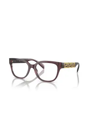 Versace 54mm Rectangle Eyeglasses Violet