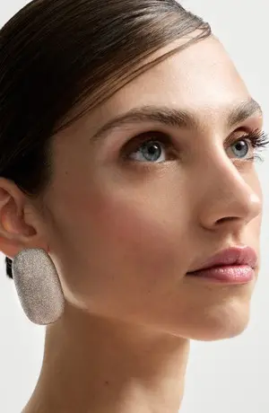Brunello Cucinelli Shimmer Drop Earrings - Silver