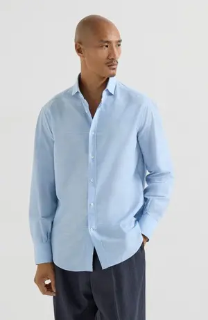 Brunello Cucinelli Oxford Shirt - Azure