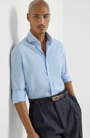 Brunello Cucinelli Oxford Shirt - Azure