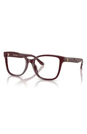 Tory Burch 55mm Oval Optical Glasses - Red