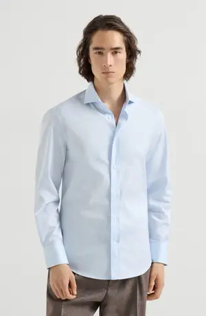 Brunello Cucinelli Twill Shirt - Azure