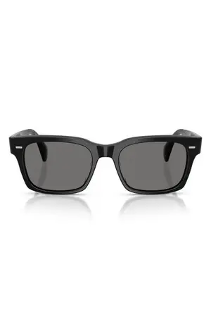 Oliver Spencer Ryce 54mm Polarized Square Sunglasses - Black/polar Grey
