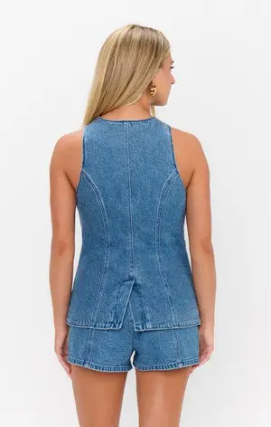 Show Me Your Mumu Denim Romper