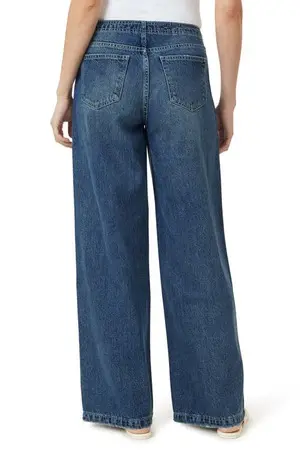 Habitual Lia Drawstring Wide Leg Jeans - Storm
