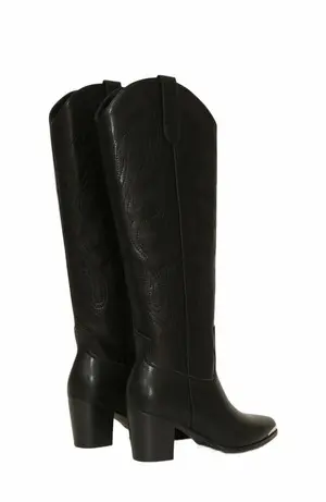 BELLE & BLOOM Rebelle Knee High Western Boot