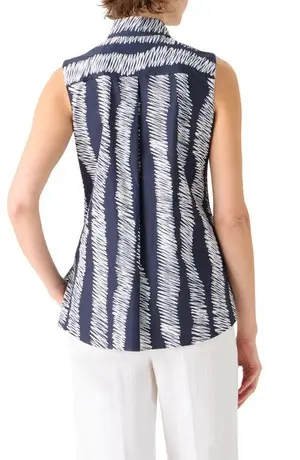 Akris Scribble Wave Print Shirt