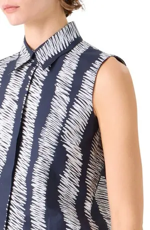 Akris Scribble Wave Print Shirt