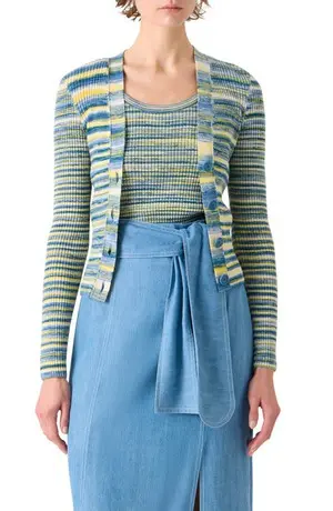 Akris Space Dye Merino Wool Cardigan