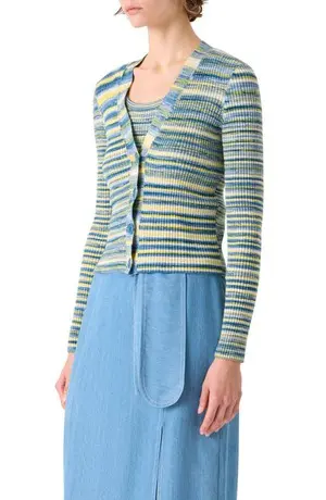 Akris Space Dye Merino Wool Cardigan