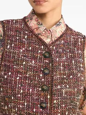 Etro Tweed Buttoned Waistcoat