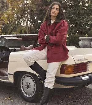 DÔEN Pascual Jacket Washed Crimson