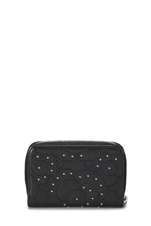 Chanel Studded Camellia Coin Purse