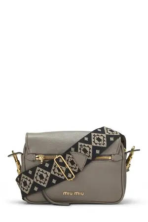 Miu Miu Leather Buckle Crossbody Bag