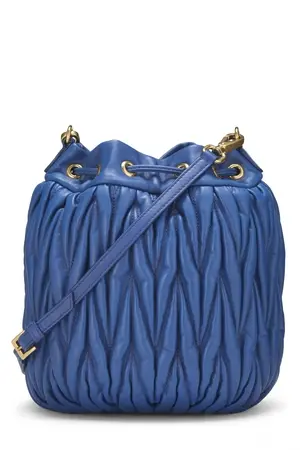 Miu Miu Nappa Leather Convertible Bucket Bag