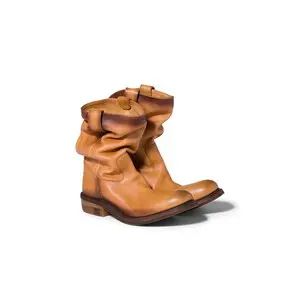 Miu Miu Foulé Leather Booties - Light Tan