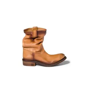 Miu Miu Foulé Leather Booties - Light Tan