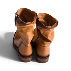 Miu Miu Foulé Leather Booties - Light Tan