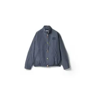 Miu Miu Checked Technical Fabric Blouson Jacket - Navy