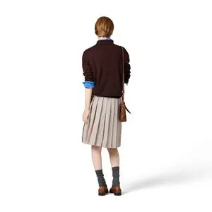 Miu Miu Wool Knit Polo Shirt - Cocoa Brown
