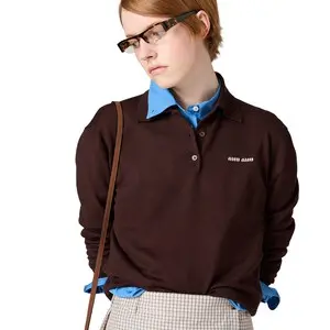 Miu Miu Wool Knit Polo Shirt - Cocoa Brown