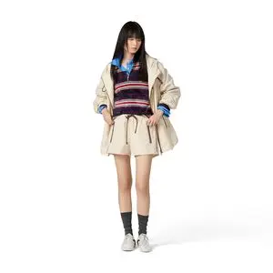 Miu Miu Technical Fabric Shorts - Vanilla