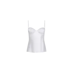 L'Agence Orlina Silk Camisole - White