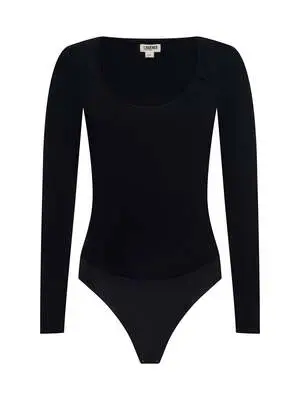 L'Agence Cassandra Ruched Bodysuit - Black