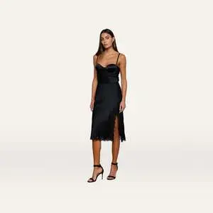 L'Agence Orlina Silk Camisole - Black
