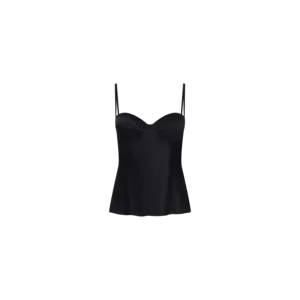 L'Agence Orlina Silk Camisole - Black