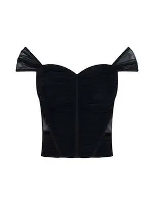 L'Agence Asuka Mesh Corset Top