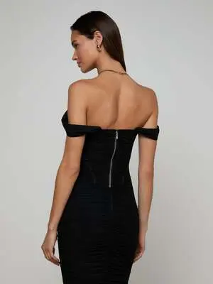 L'Agence Asuka Mesh Corset Top