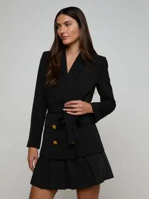L'Agence Aven Wrap Blazer - Black