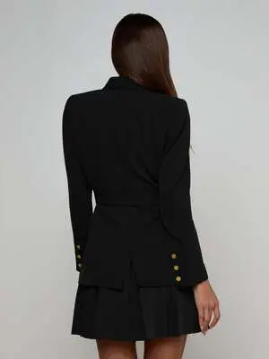 L'Agence Aven Wrap Blazer - Black