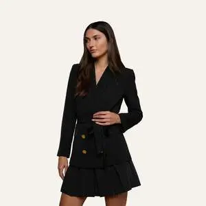 L'Agence Aven Wrap Blazer - Black